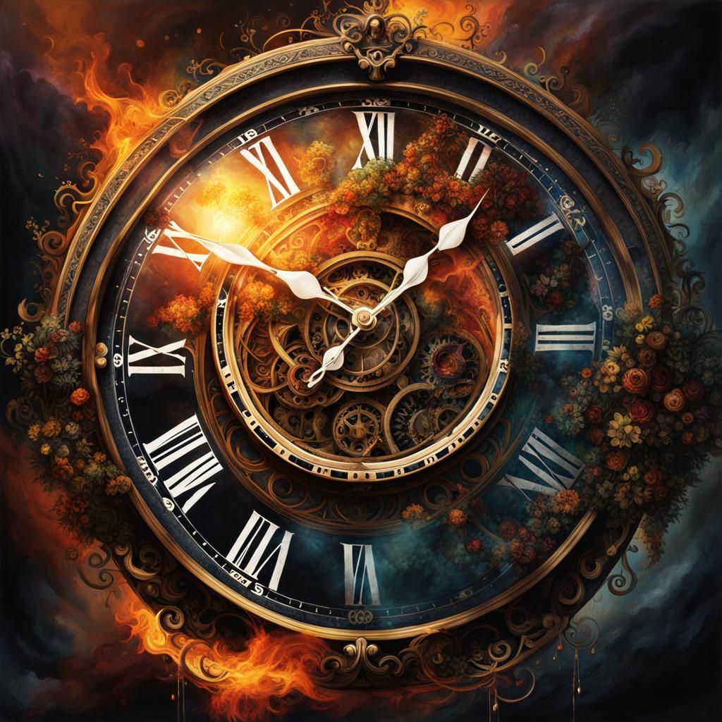 Ancient clock - AI Generated Artwork - NightCafe Creator
