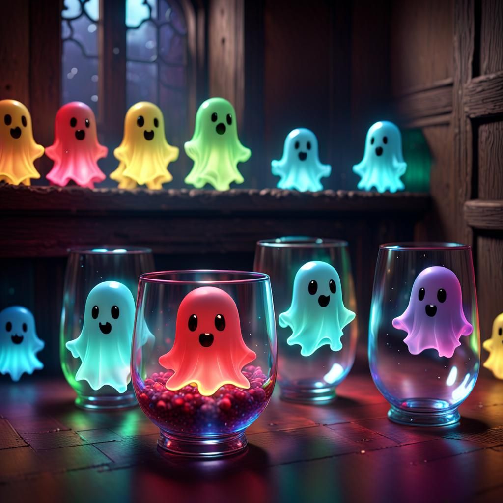 Colourful ghosts - AI Generated Artwork - NightCafe Creator