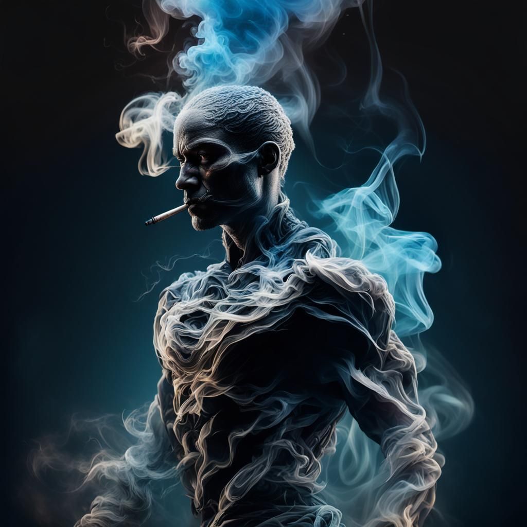 Smoke dancer made of smoke - AI Generated Artwork - NightCafe Creator