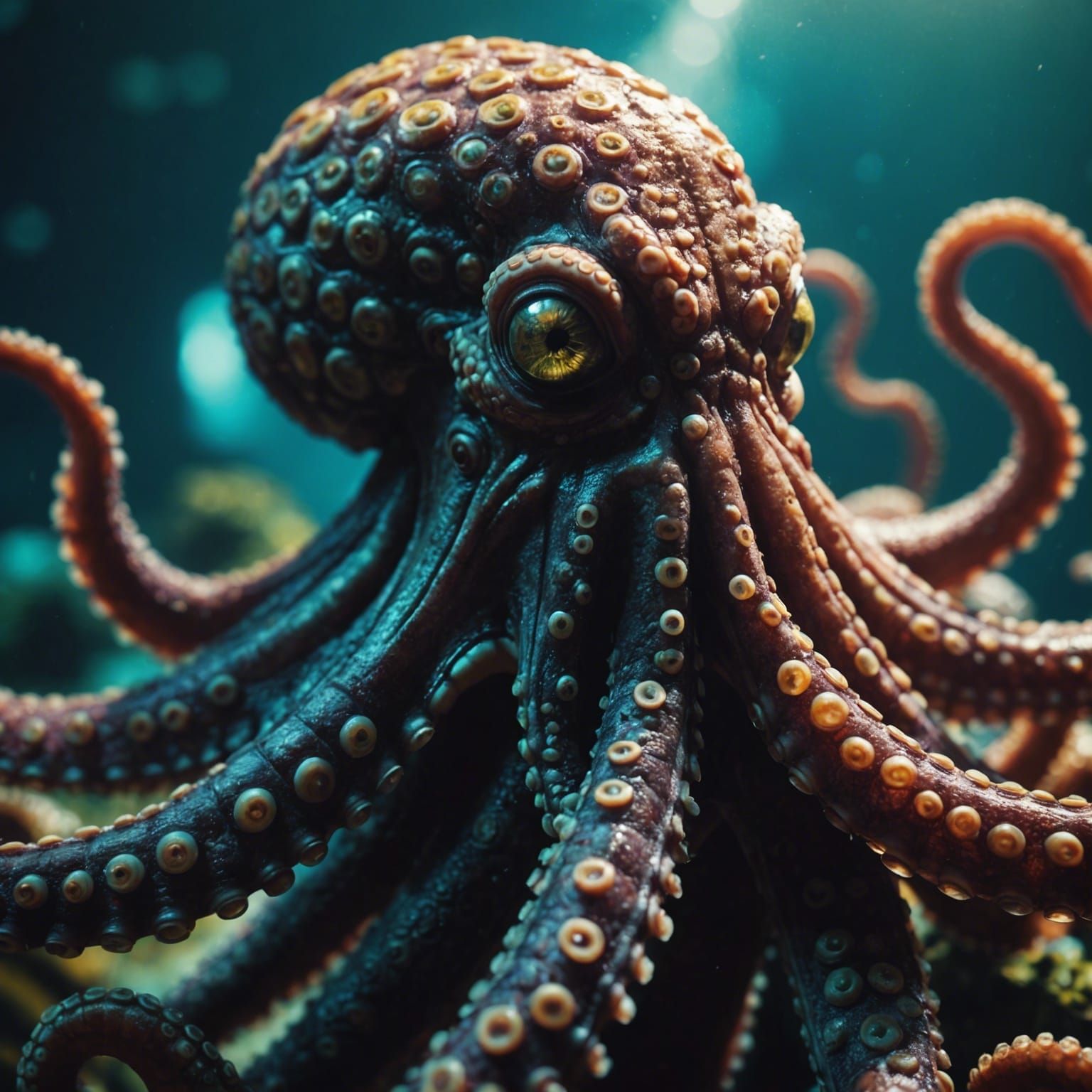 Angry Octopus - AI Generated Artwork - NightCafe Creator