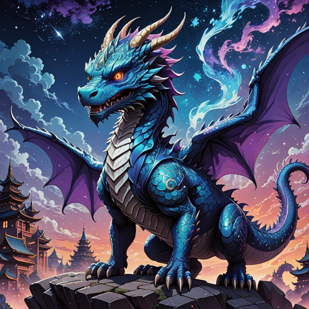 Chibi Stary body dragon hound - Chibi Starry Body Dragon Ho...