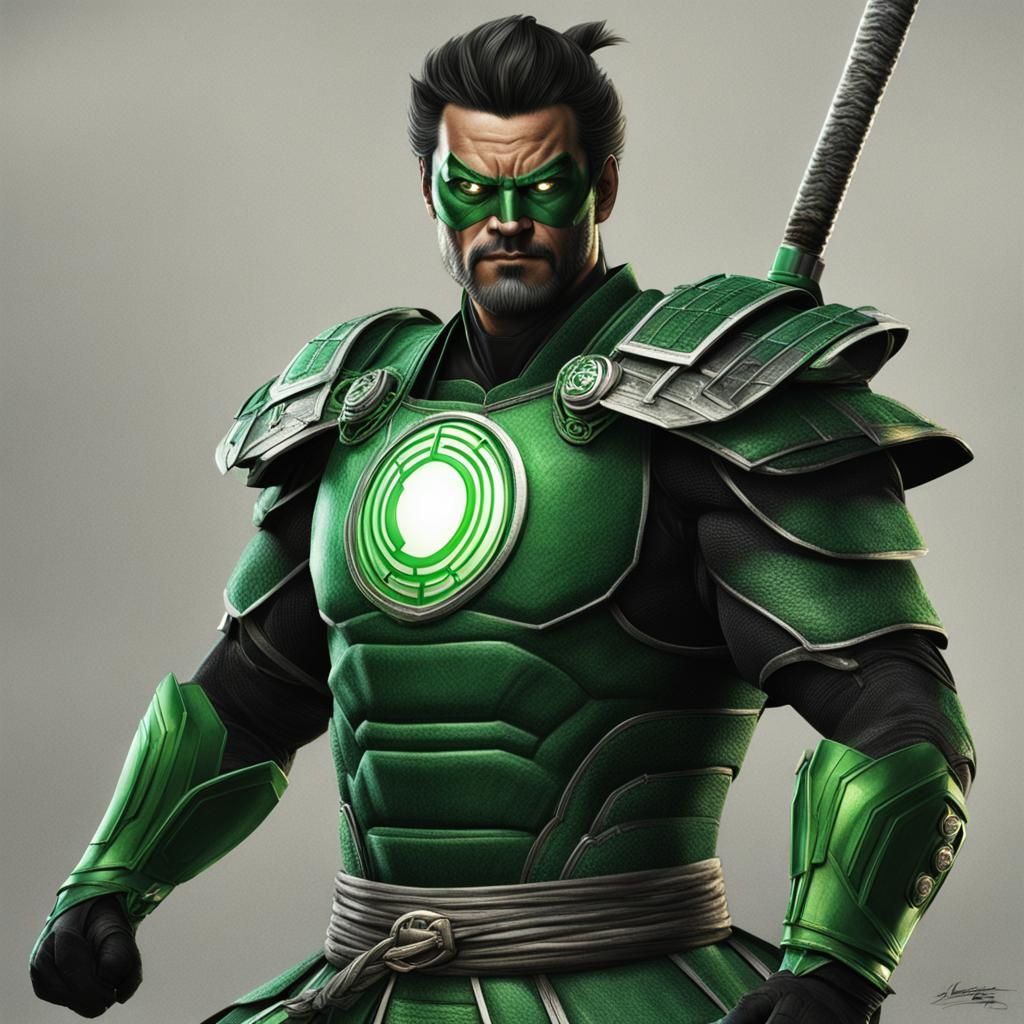samurai green lantern - AI Generated Artwork - NightCafe Creator