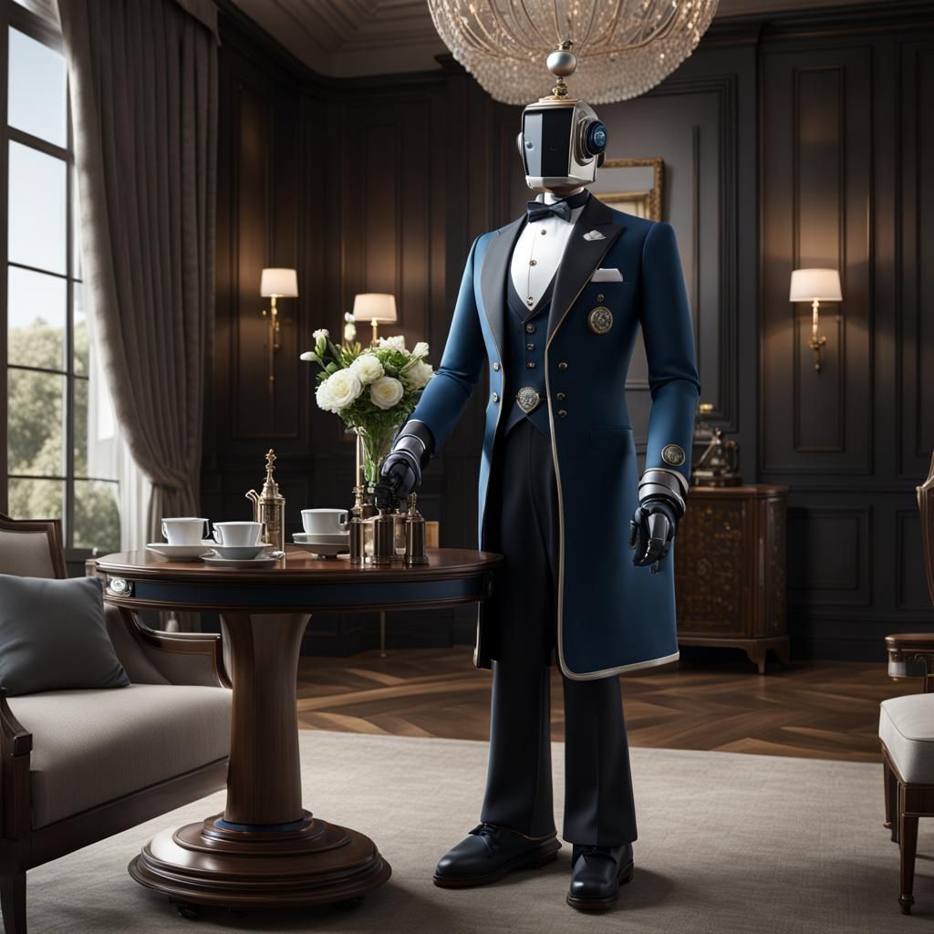 robot butler - AI Generated Artwork - NightCafe Creator
