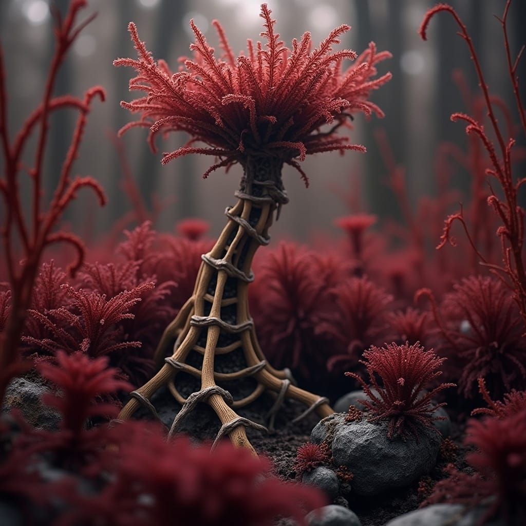 Worm trees. Though they resemble trees they are colonizes of worms ...