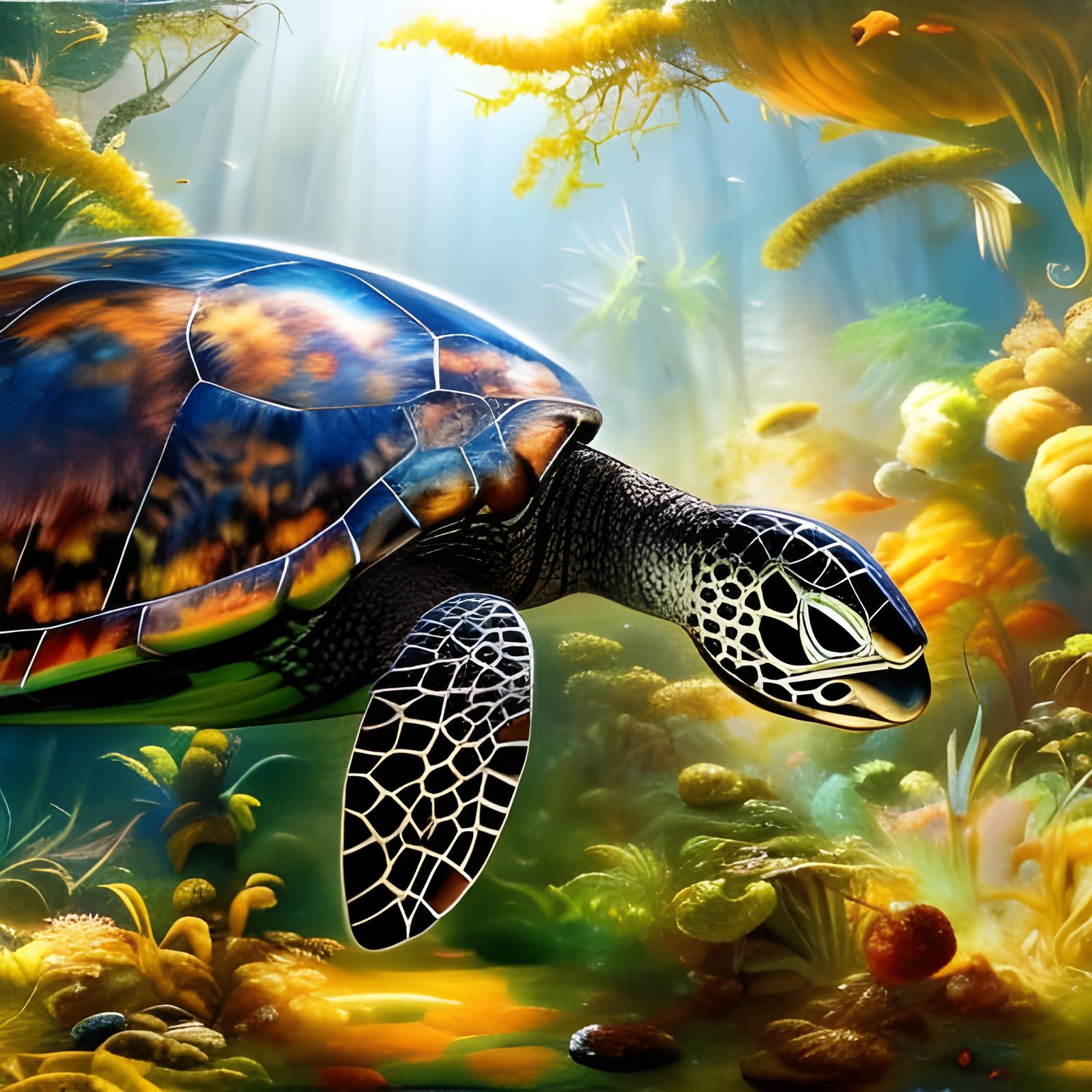 epic awesome turtle 2 - AI Generated Artwork - NightCafe Creator