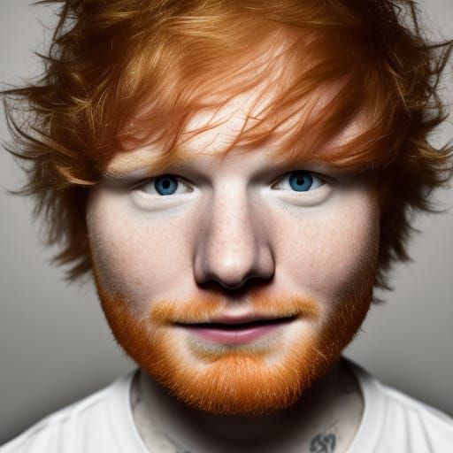Ed Sheeran Portrait in Professional Photography St... - AI Art