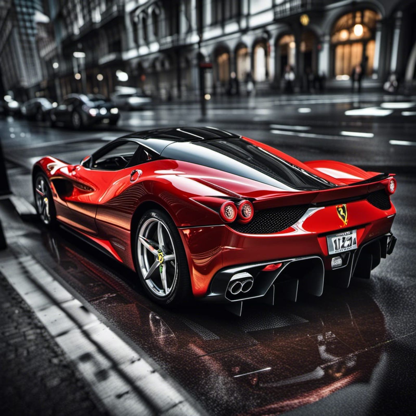 Ferrari Imola SP4 (rear view) - AI Generated Artwork - NightCafe Creator