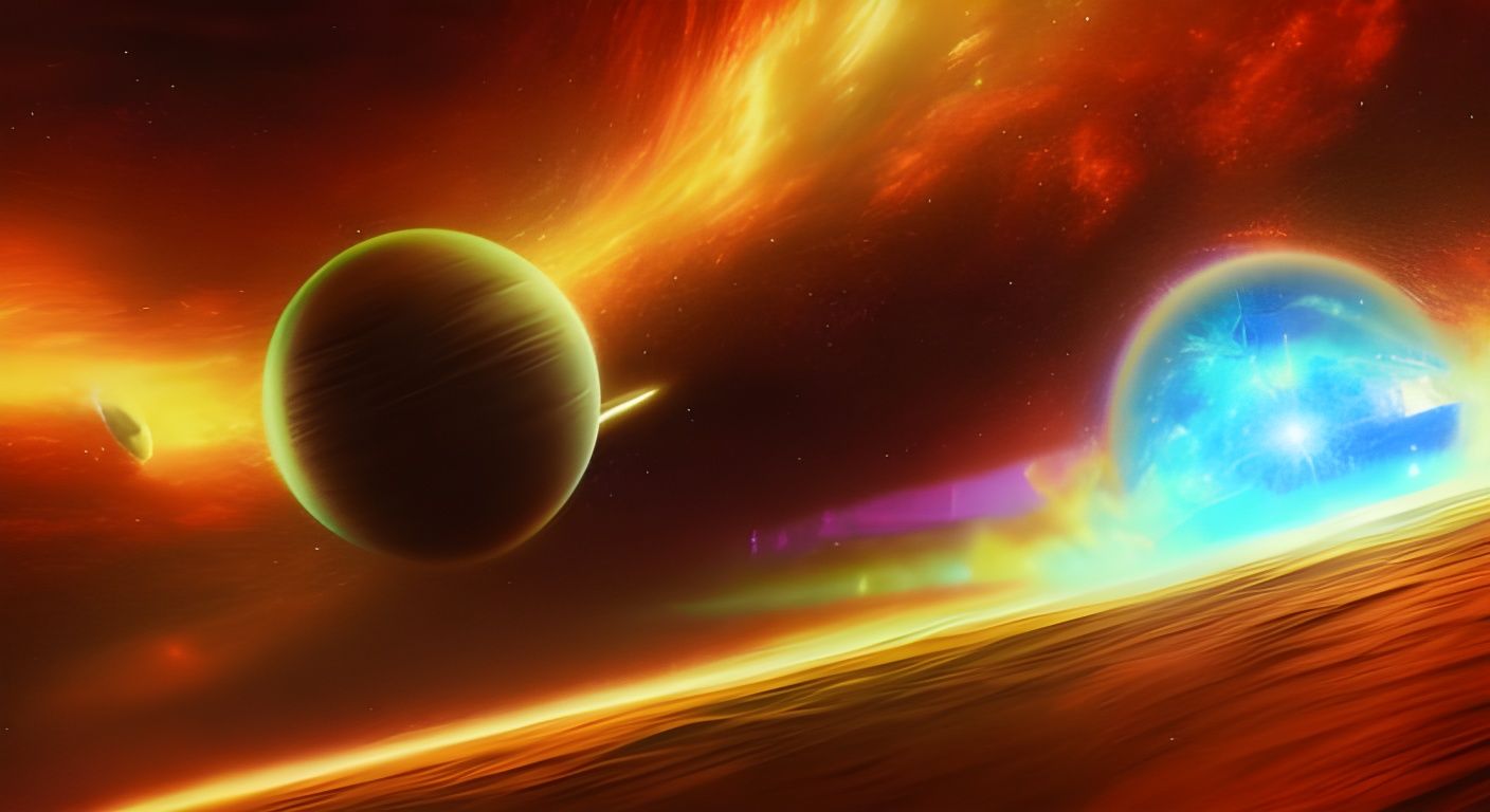 Exploding Planets - AI Generated Artwork - NightCafe Creator