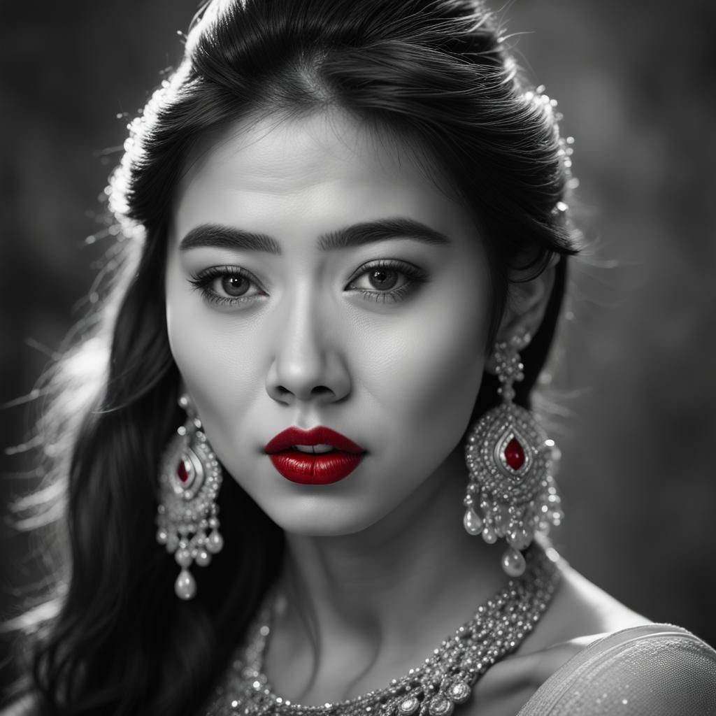 Selective Color Portrait - AI Generated Artwork - NightCafe Creator