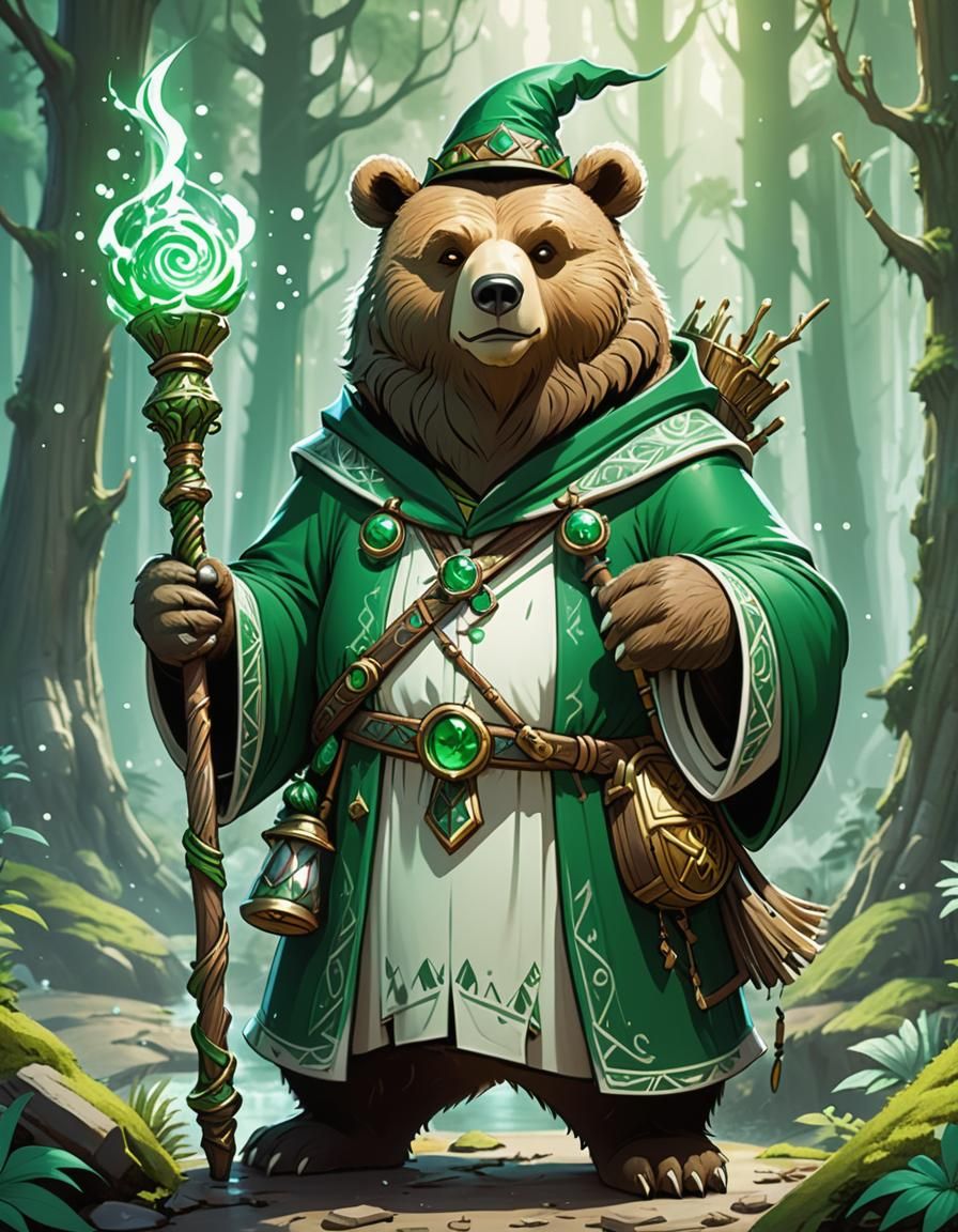 Barrett the Bear Wizard - AI Generated Artwork - NightCafe Creator
