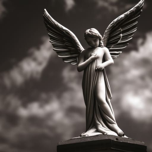 Statue of the Archangel Raziel - AI Generated Artwork - NightCafe Creator