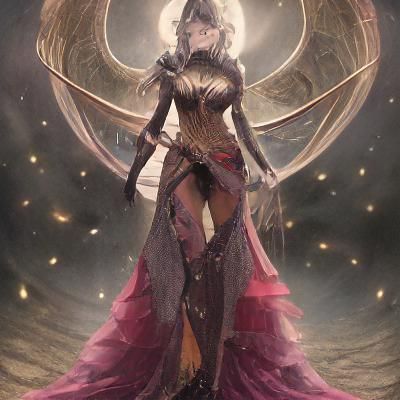 Bones, Hair, Gilded Wings - AI Generated Artwork - NightCafe Creator