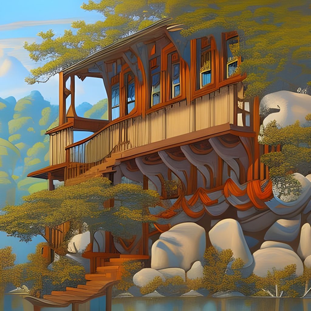 Lake House - AI Generated Artwork - NightCafe Creator