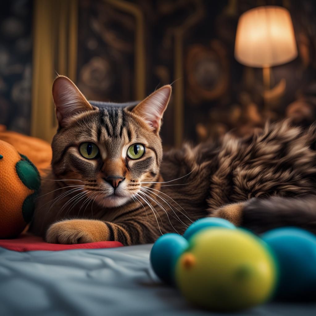 Luna the bengali cat. - AI Generated Artwork - NightCafe Creator