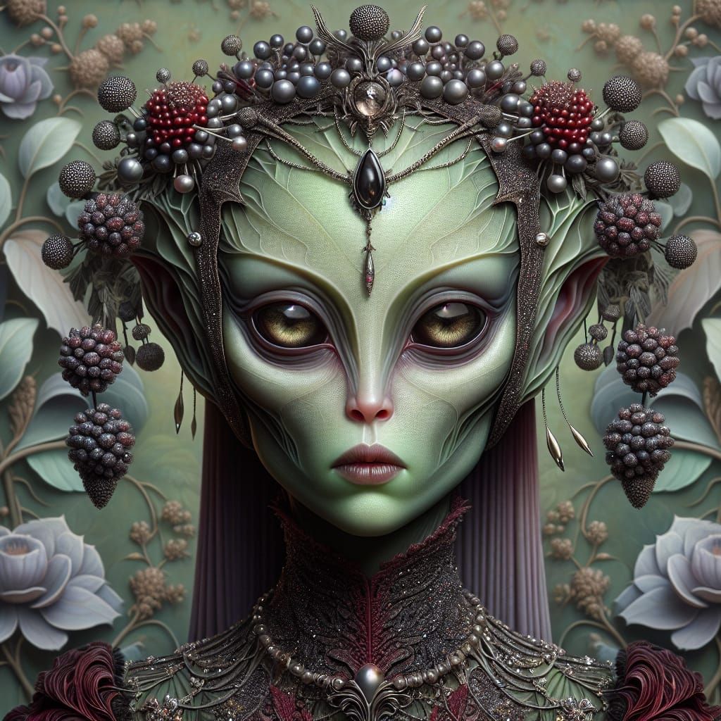 a young alien princess - Gothic Alien Princess with Renaiss...