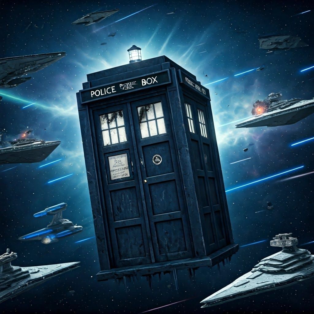 The T.A.R.D.I.S. - Time-Traveling Police Box Battles Starfle...
