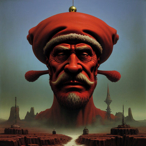 Distorted Surrealist Nightmare Scene - AI Art