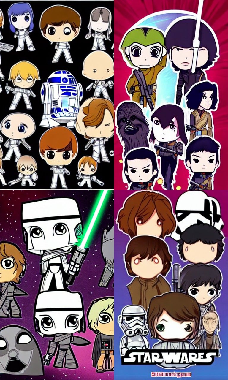 Star Wars chibi anime - AI Generated Artwork - NightCafe Creator