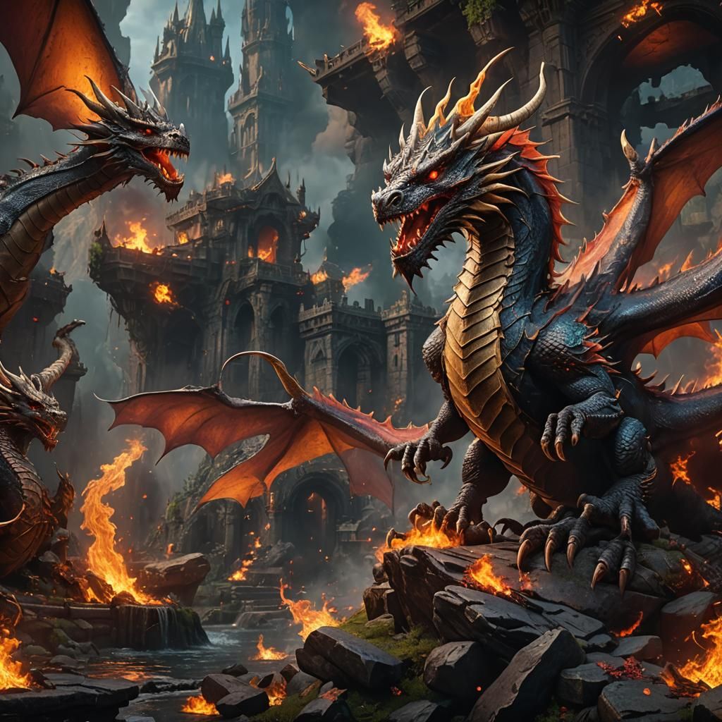 Dragon fire - AI Generated Artwork - NightCafe Creator