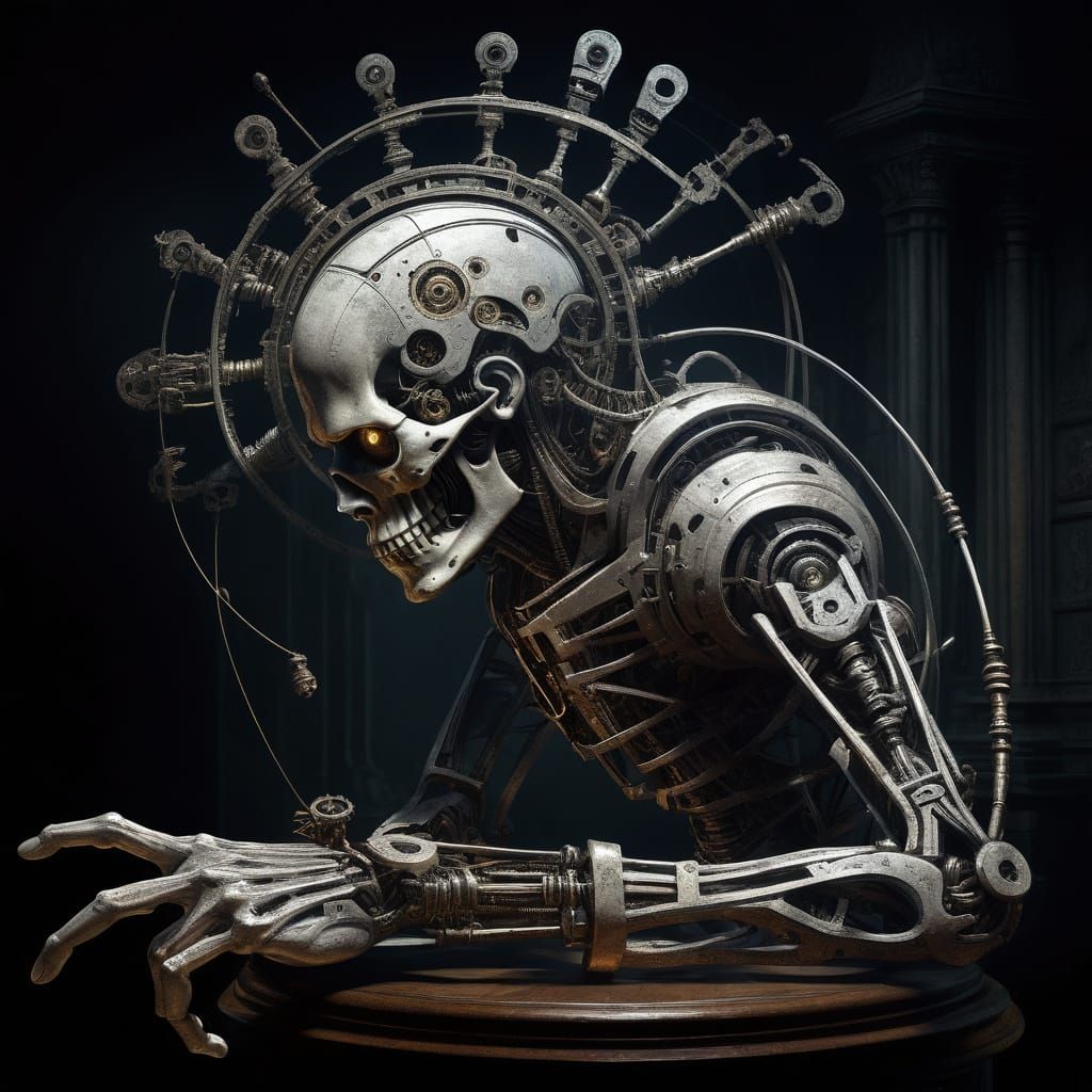 Human Form Consumed By Mechanical Fidgets V