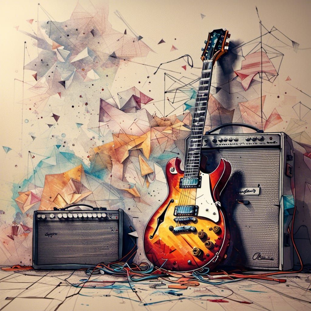 Guitar Studio - AI Generated Artwork - NightCafe Creator