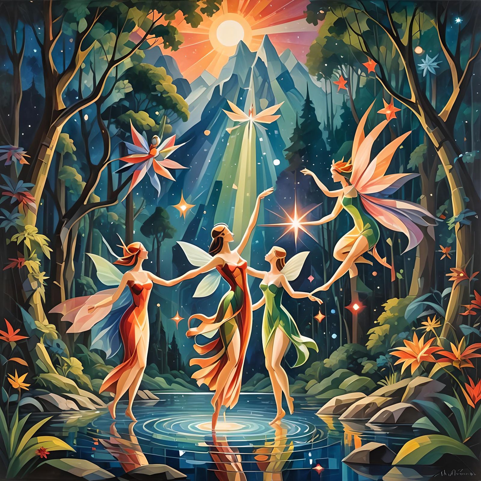 Dancing Fae 3 - AI Generated Artwork - NightCafe Creator