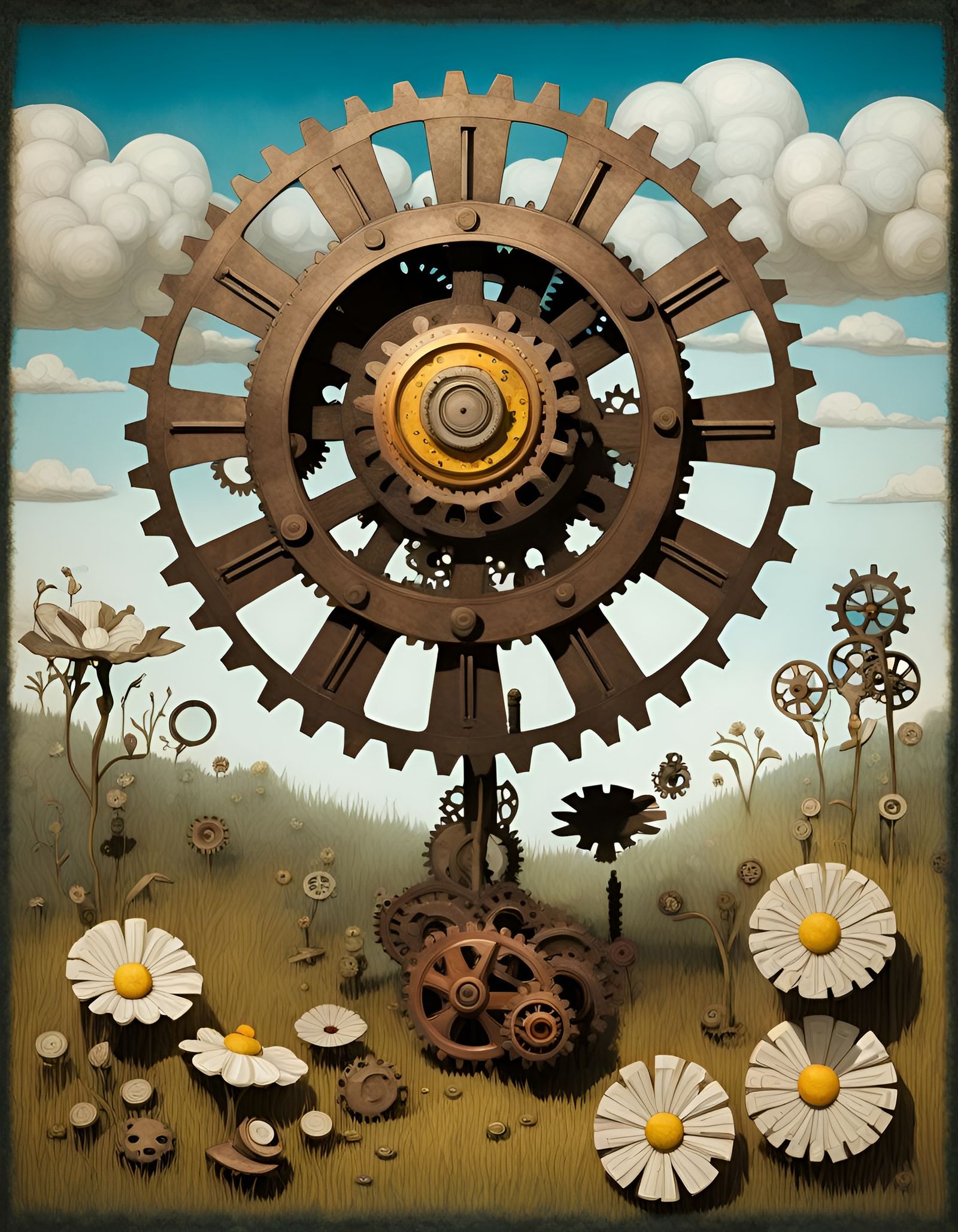 Steampunk Papercraft - AI Generated Artwork - NightCafe Creator