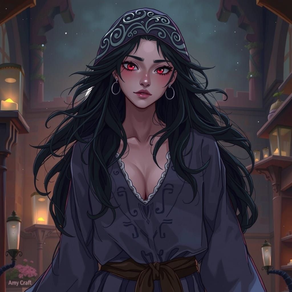 Whimsical Witch with Unsettling Hunger and Mysteri... - AI Art