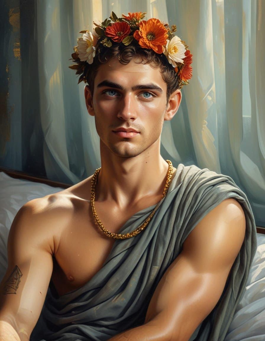 A young handsome Greek man - Exquisite Ancient Greek Aristo...