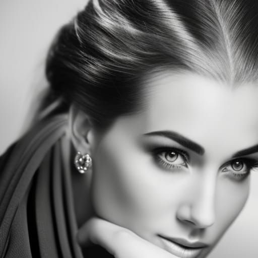 A stunningly attractive feminine woman , well dressed,pretty eyes ...