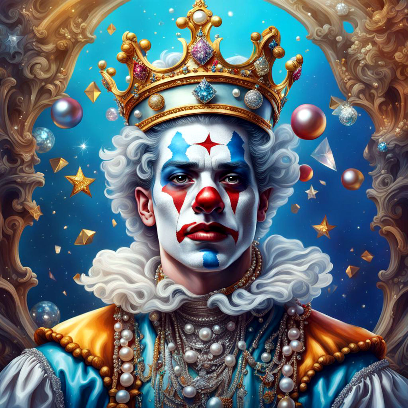 Clown-King - AI Generated Artwork - NightCafe Creator