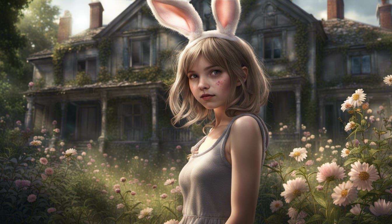 the cute rabbit that haunts the garden - AI Generated Artwork ...