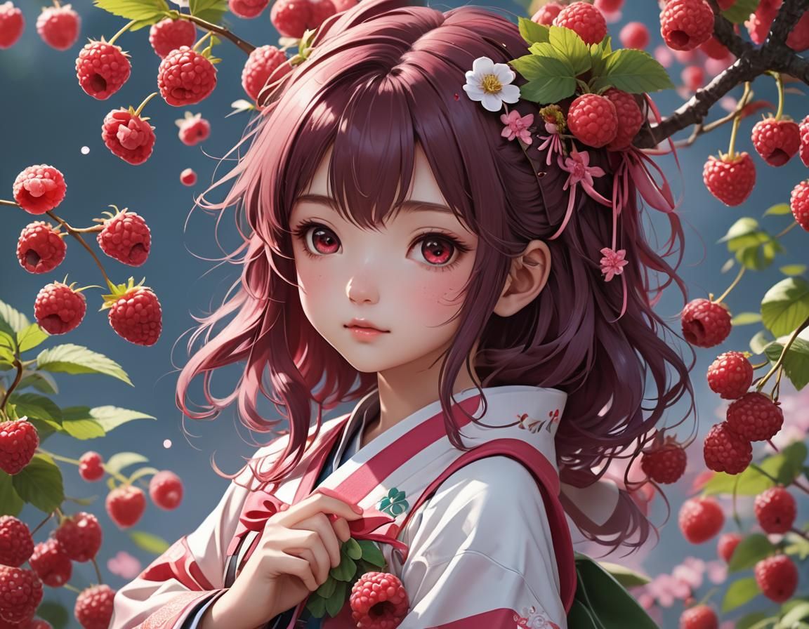 Raspberry girl - AI Generated Artwork - NightCafe Creator