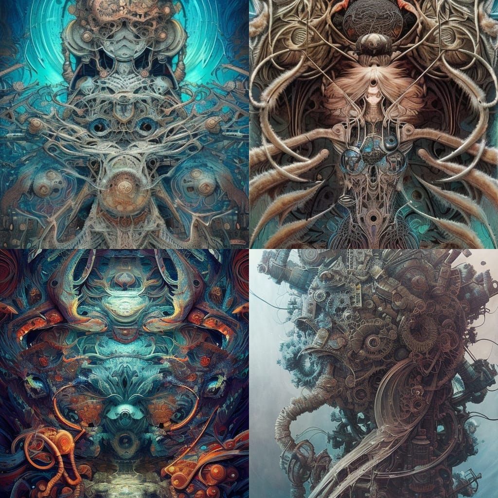 Fluff, buff, rough; dieselpunk, ethereal, majestic, by android jones by ...