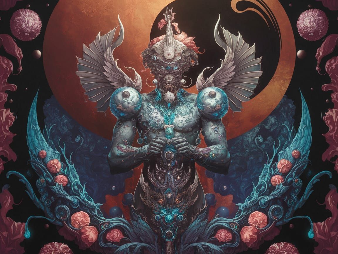 Cosmic Hammer of Balance and Chaos - AI Art