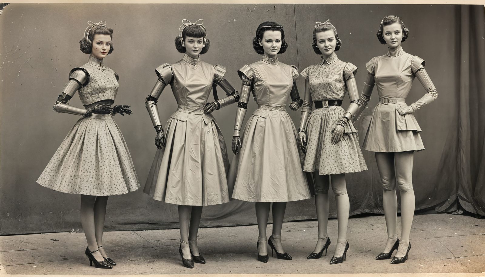 1950s fembots - AI Generated Artwork - NightCafe Creator