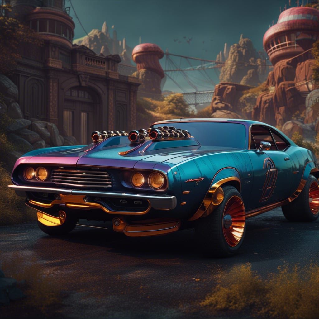 Future muscle car - AI Generated Artwork - NightCafe Creator