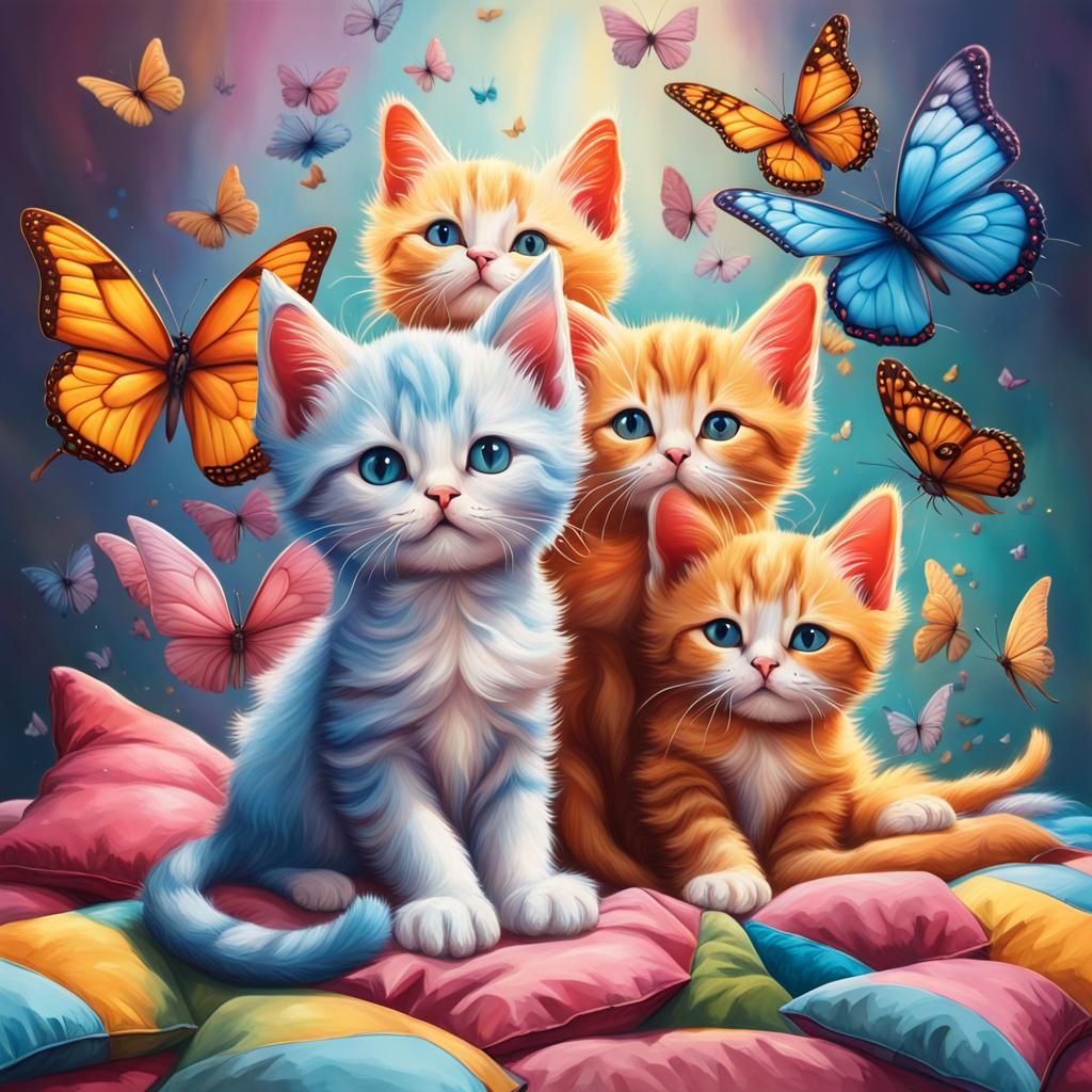 Magical Kittens - AI Generated Artwork - NightCafe Creator
