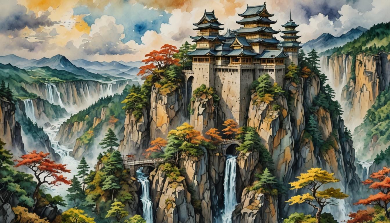 Fantasy landscape - AI Generated Artwork - NightCafe Creator
