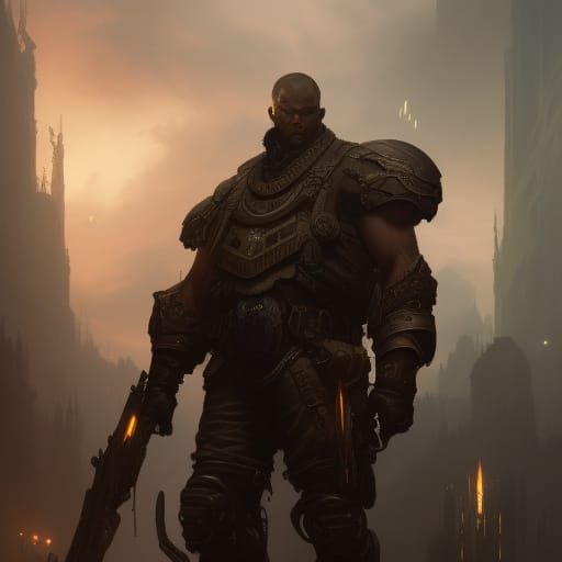 Goliath with Rifle - AI Generated Artwork - NightCafe Creator