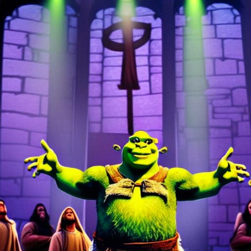 Shrek the Ogre as "Jesus Christ Superstar" - AI Generated Artwork ...