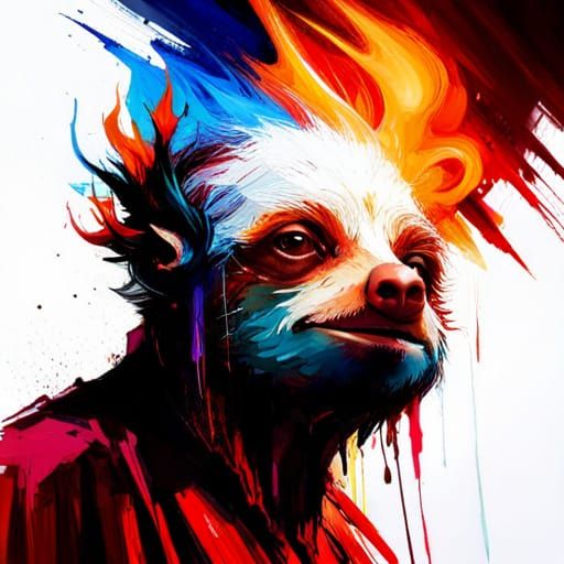 flaming sloth. SLOTH! sloth Portrait. Alex maleev: Ashley Wood: Carne ...