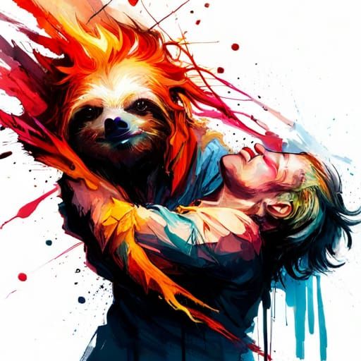 flaming sloth. SLOTH! sloth Portrait. Alex maleev: Ashley Wood: Carne ...