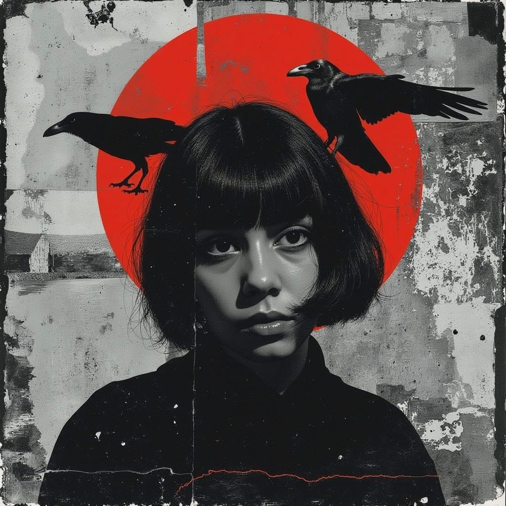 Omen - Hyperrealistic Portrait of Chaotic Beauty