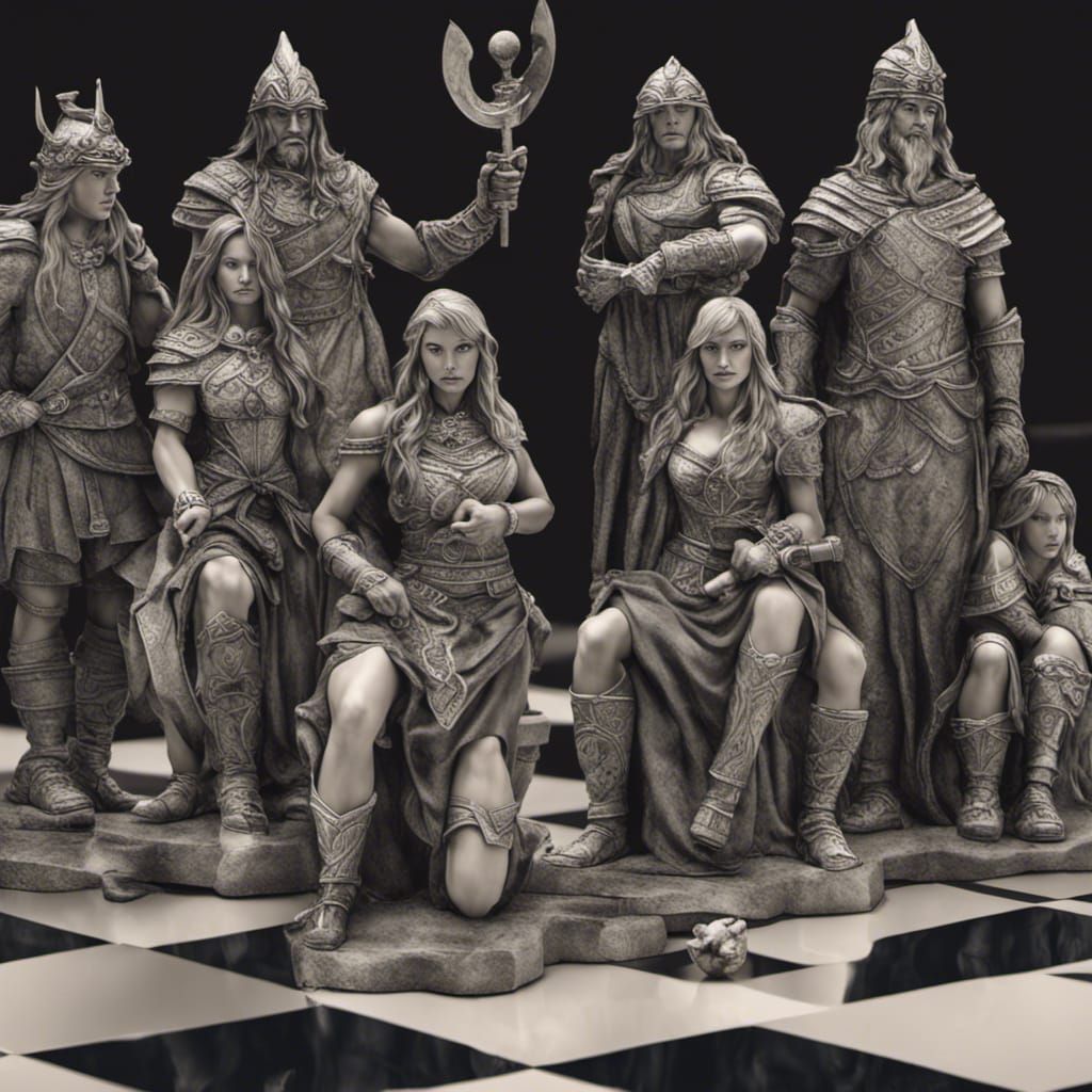 Celtic warriors chess game - AI Generated Artwork - NightCafe Creator