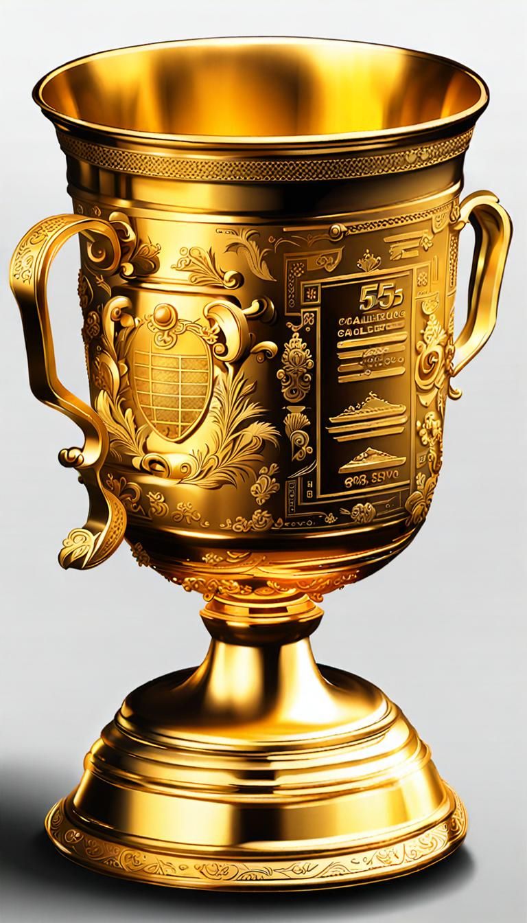 golden cup of the "555" challenge - AI Generated Artwork - NightCafe ...
