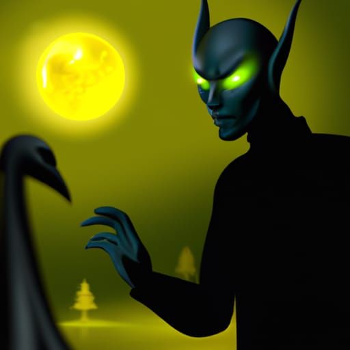 A Warlock bargains with an Alien Entity from Beyond - AI Generated Artwork - NightCafe Creator