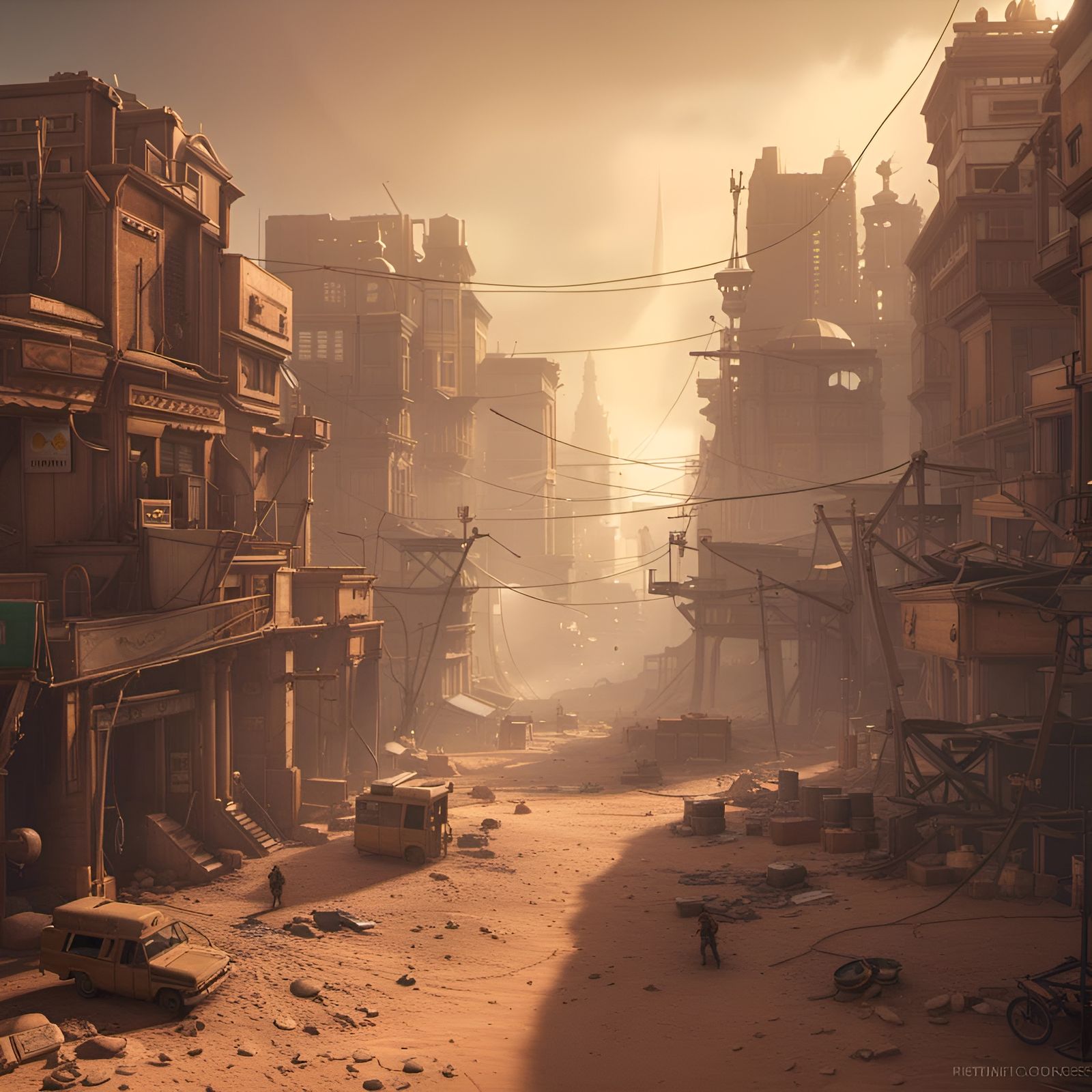 Relic city, in a sandstorm, at dawn - AI Generated Artwork - NightCafe ...