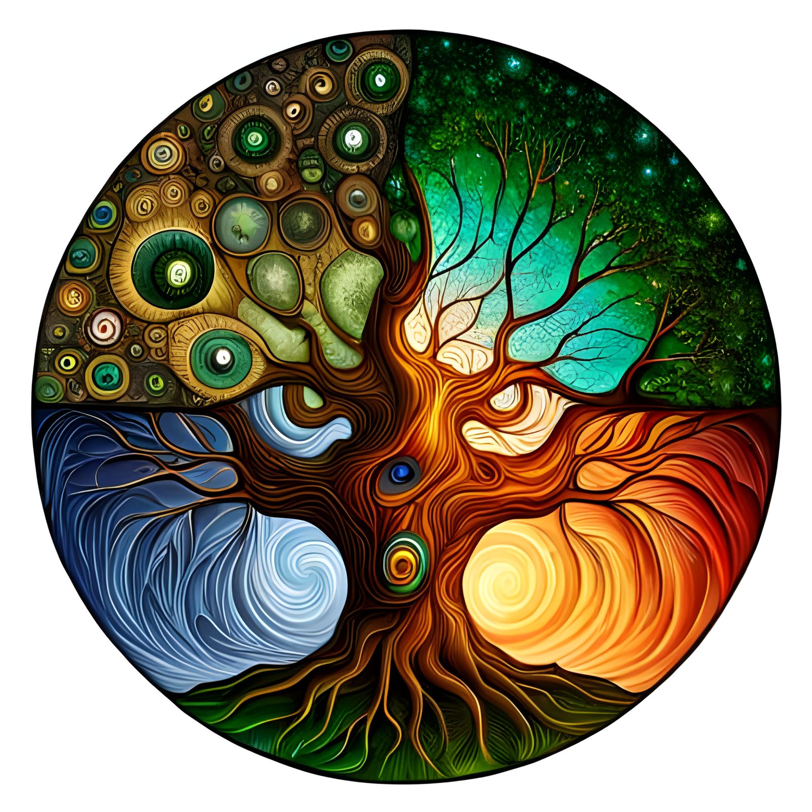 Tree of Life with eyes - AI Generated Artwork - NightCafe Creator