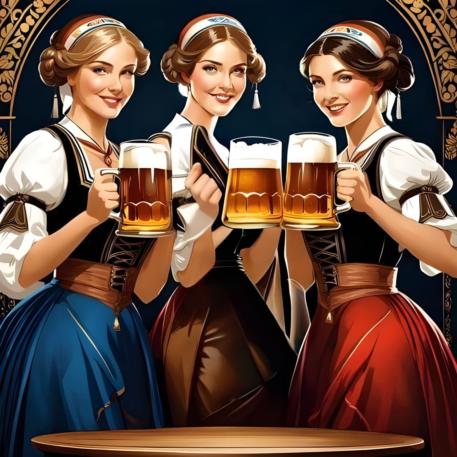 Bavarian Traditional Beer 🍺 Festival Poster - AI Generated Artwork - NightCafe Creator